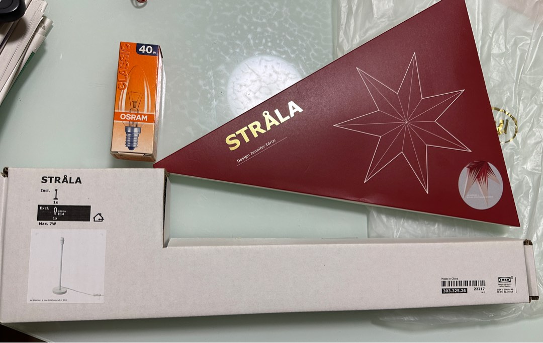 Strala Light with stand, Furniture & Home Living, Lighting & Fans ...