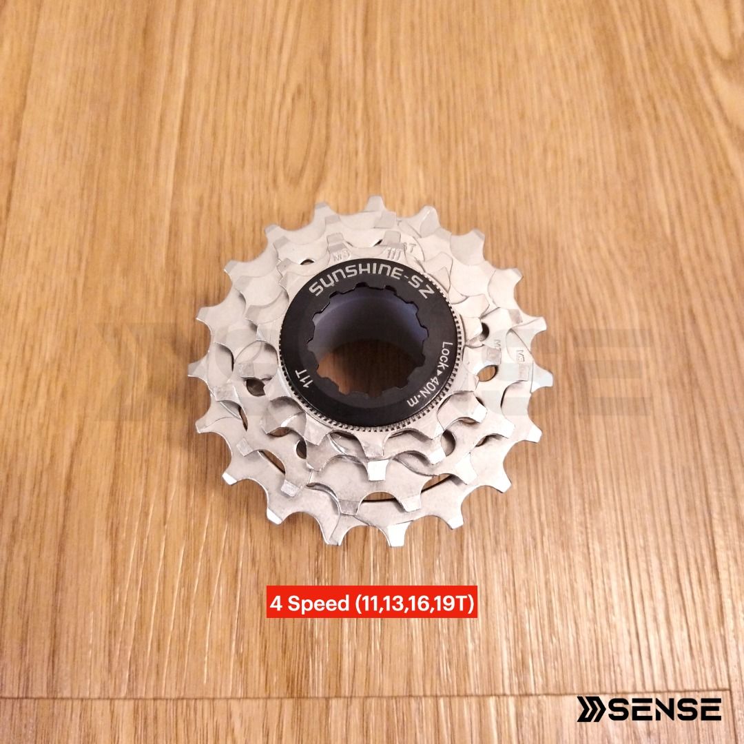 Sunshine 4 Speed Sprocket Cassette Cog for Brompton External Gear ...