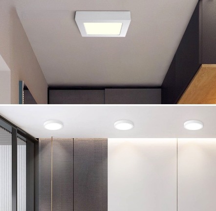 Surface Mounted Led downlight Light Round Square ceiling light 6W 12W ...