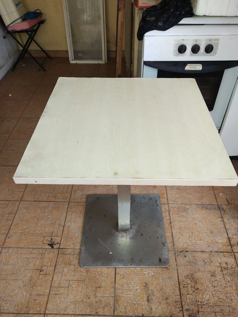 Table 2x2 stainless steel legs, Furniture & Home Living, Furniture ...