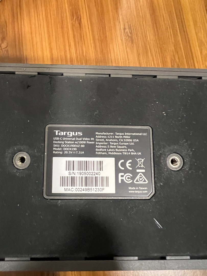 Targus Universal Docking station, Computers & Tech, Parts & Accessories ...