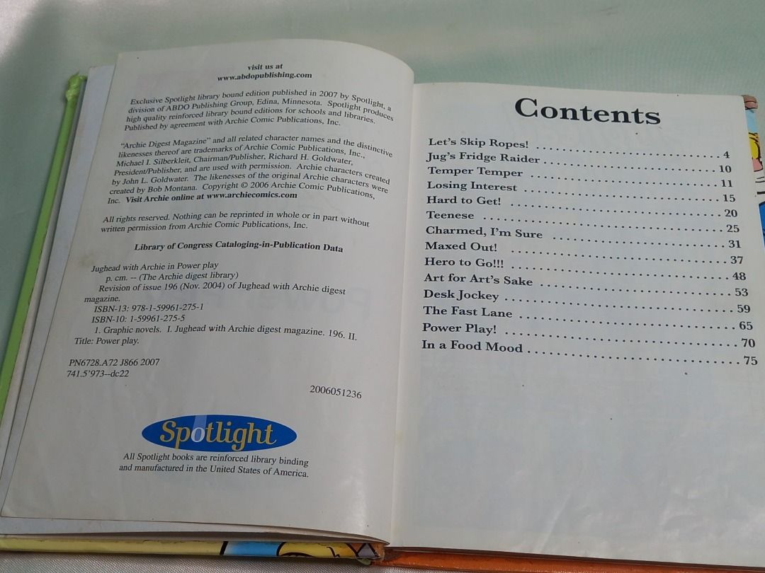 The Archie Digest Library "Jughead with Archie Power Play" Hardbound ...
