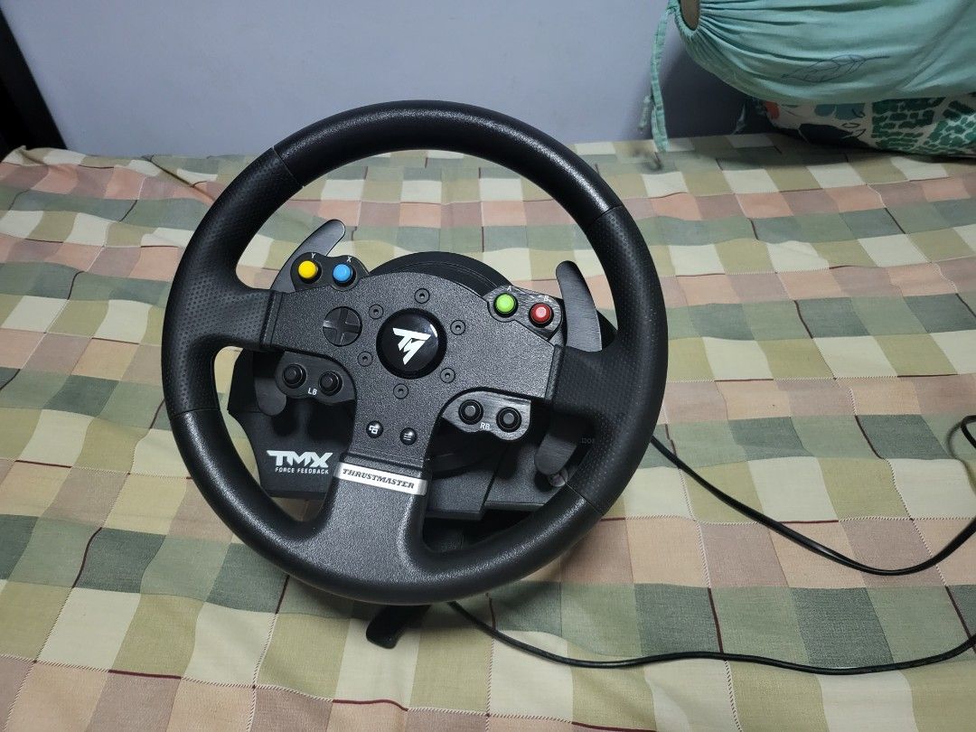 Thrustmaster Steering Wheel with 3x pedal, Computers & Tech, Parts ...