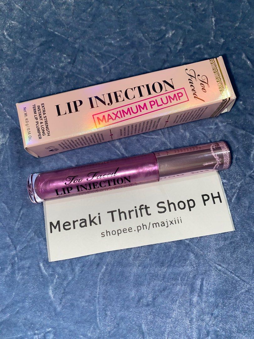 Too Faced Lip Injection Maximum Plump Full Size, Beauty & Personal Care ...