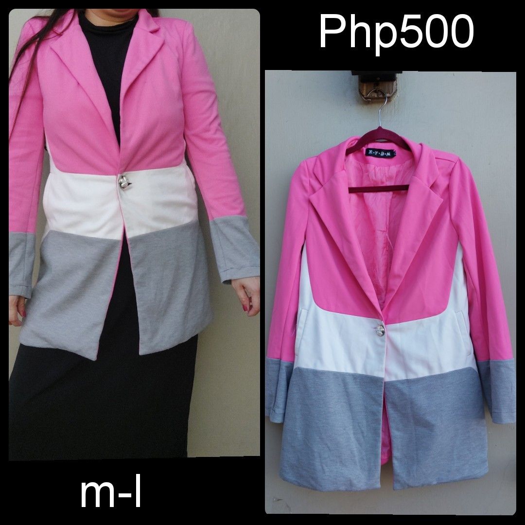 TRI COLOR BLAZER, Women's Fashion, Coats, Jackets and Outerwear on ...