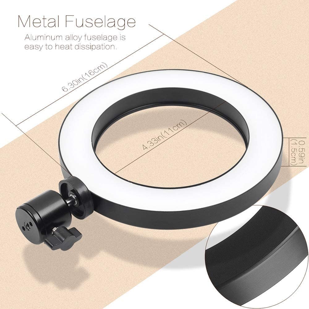 (USED) Workbench Light, Desk Ring Light with Swivel Clamp Arm, 6'' USB ...