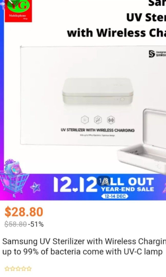 UV Sterilizer with wireless charging, Mobile Phones & Gadgets, Mobile ...
