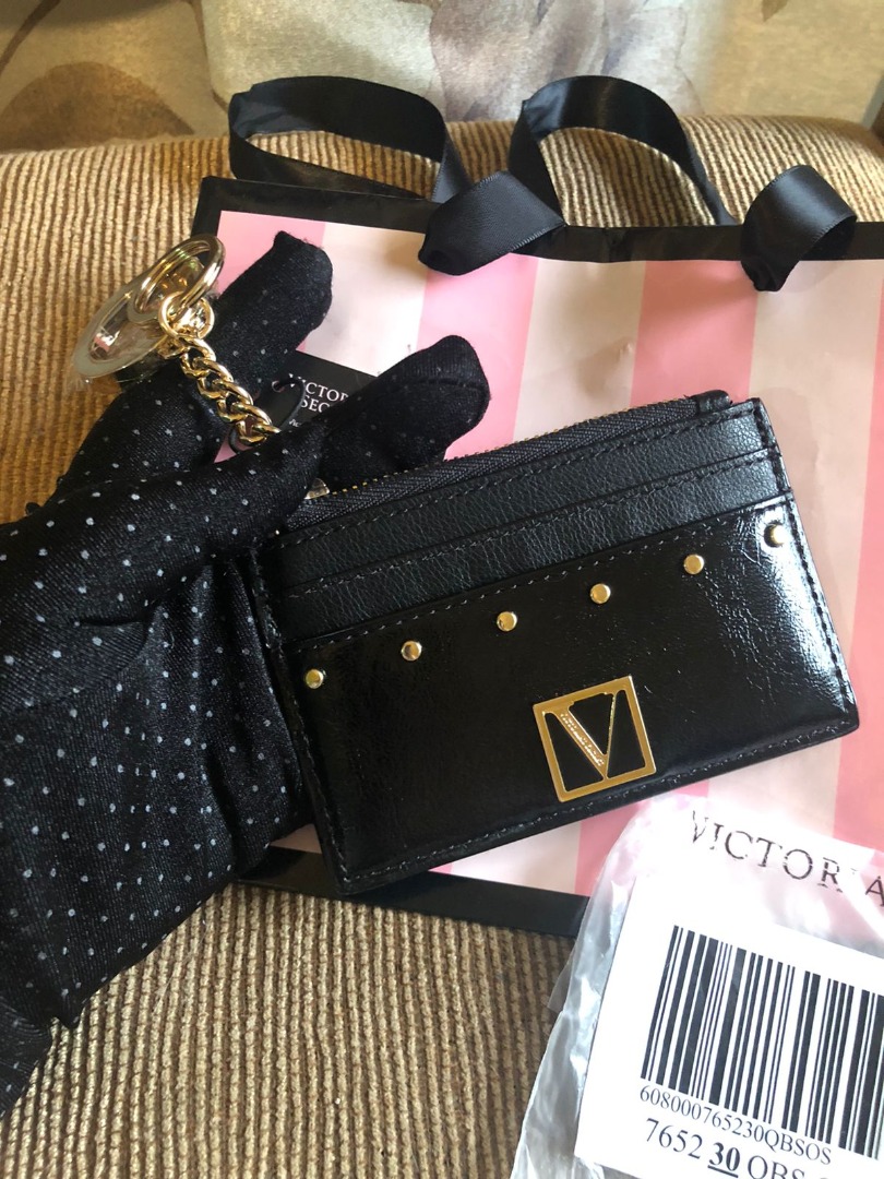 Victoria's Secret zip card holder with key ring, Women's Fashion, Bags ...