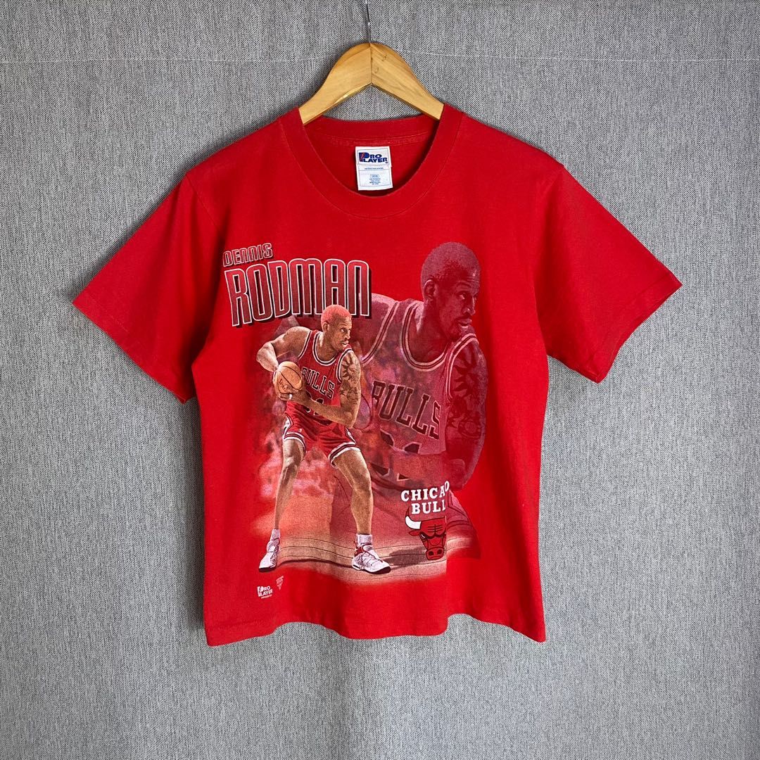 Vintage - Bulls - Dennis Rodman - Tshirt, Men's Fashion, Activewear on ...