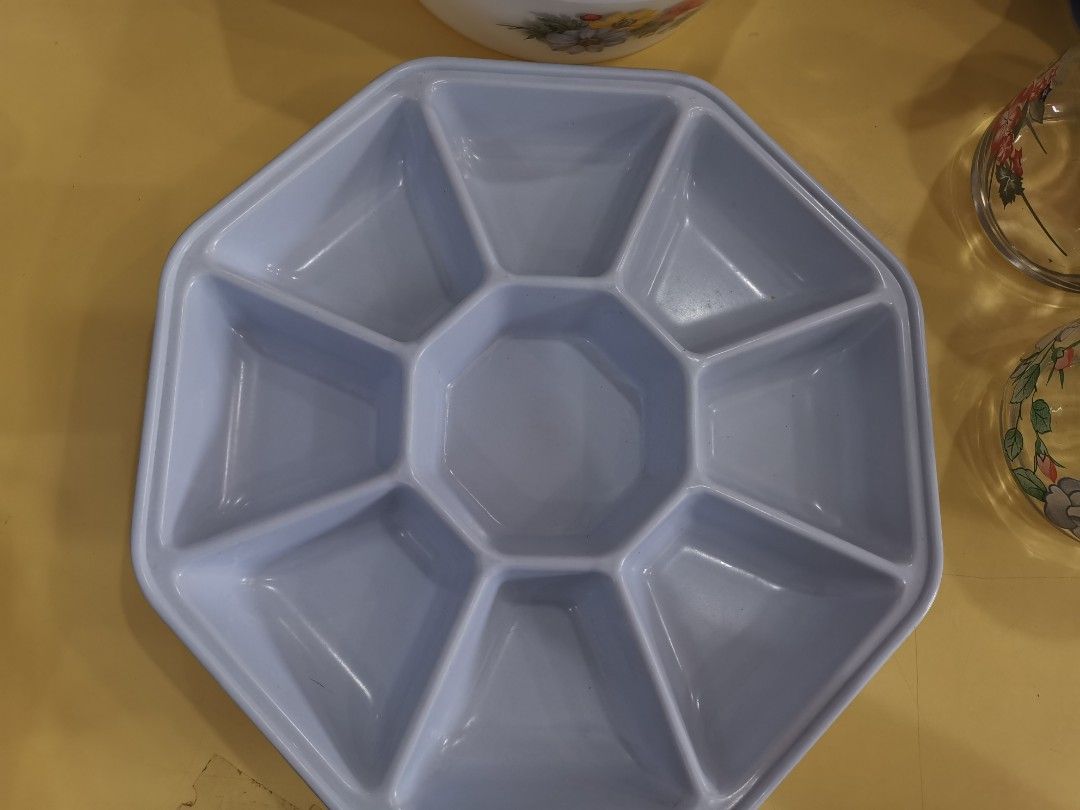 Vintage Chinese Longevity Without Border Design Hexagon Melamine ...