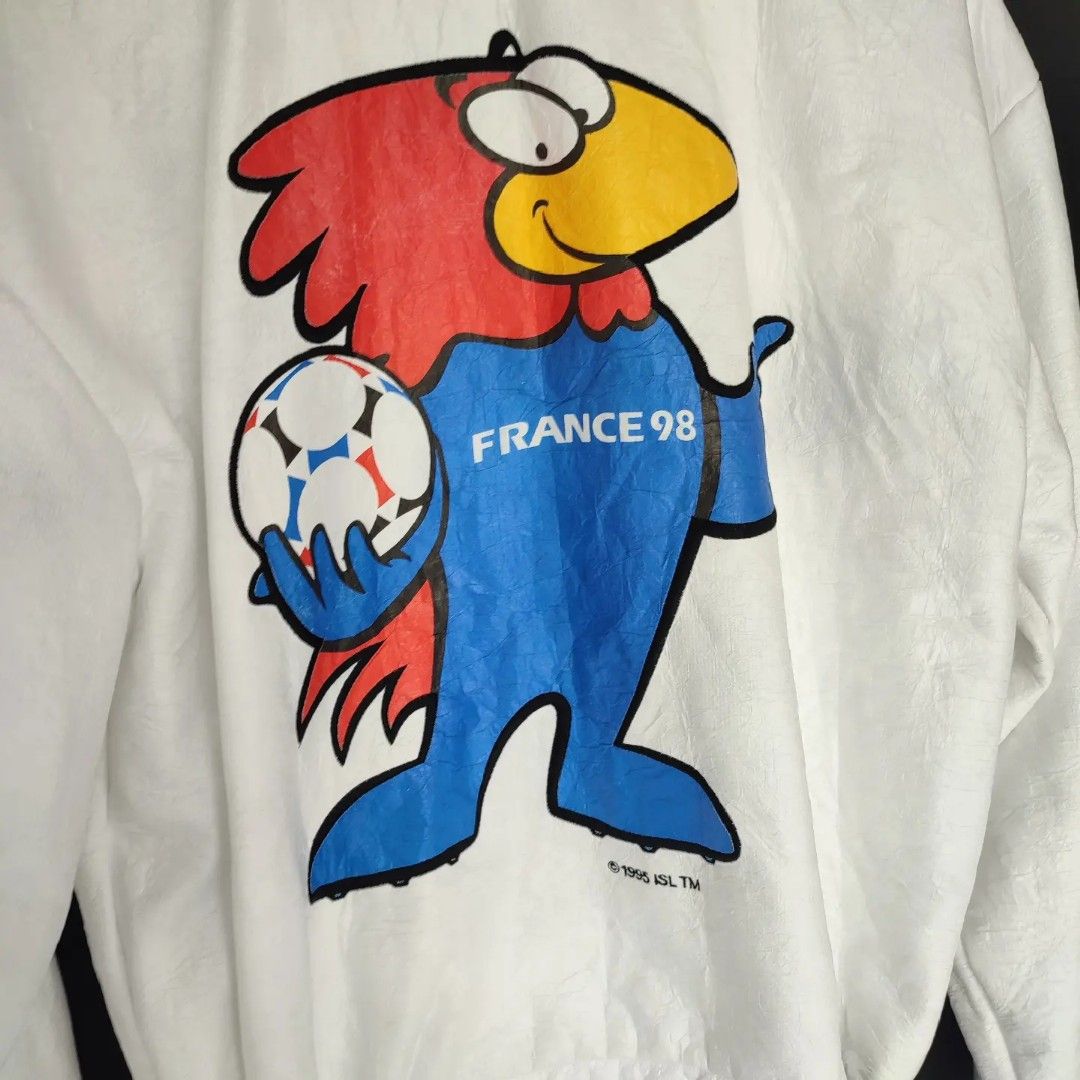 VINTAGE FIFA WORLD CUP FRANCE 98 BOMBER JACKET, Fesyen Pria, Pakaian ...