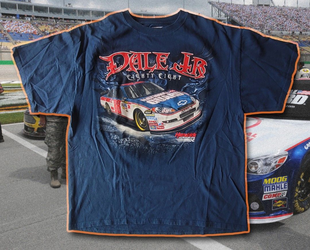 Vintage NASCAR Dale Jr 88 National Guard Tee, Men's Fashion, Tops ...