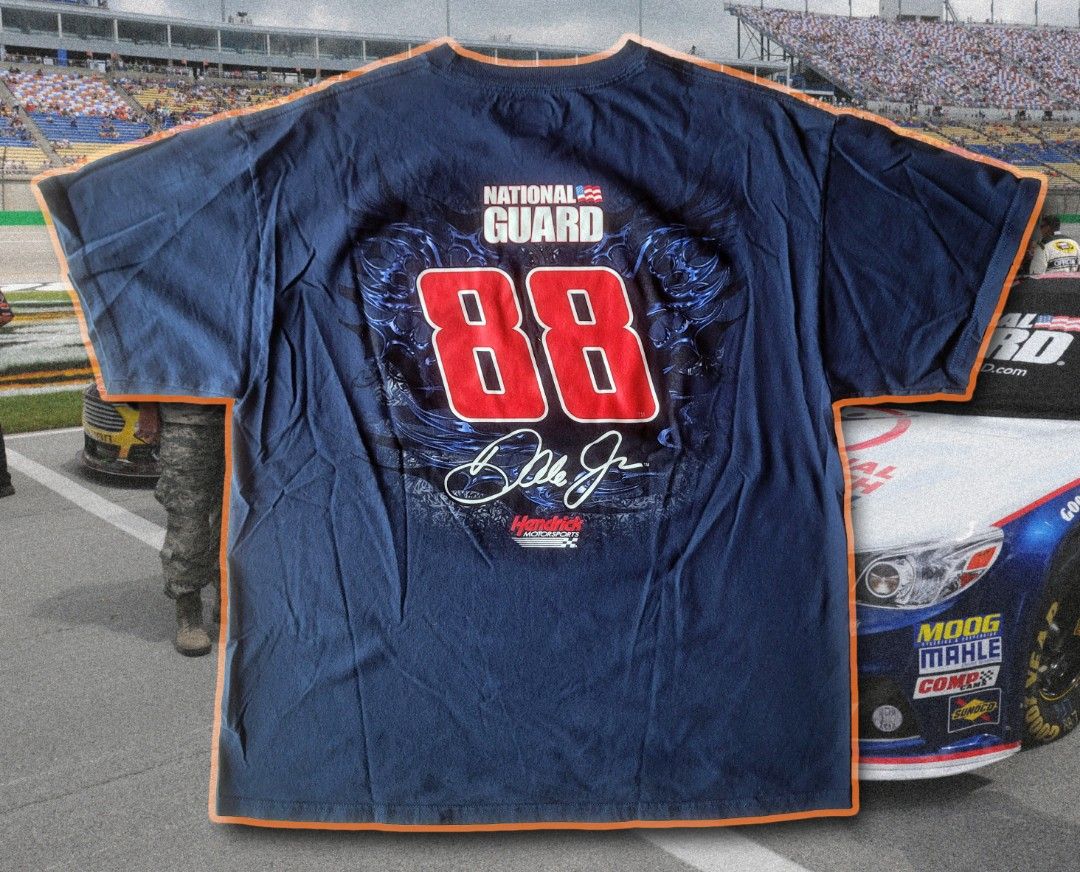 Vintage NASCAR Dale Jr 88 National Guard Tee, Men's Fashion, Tops ...