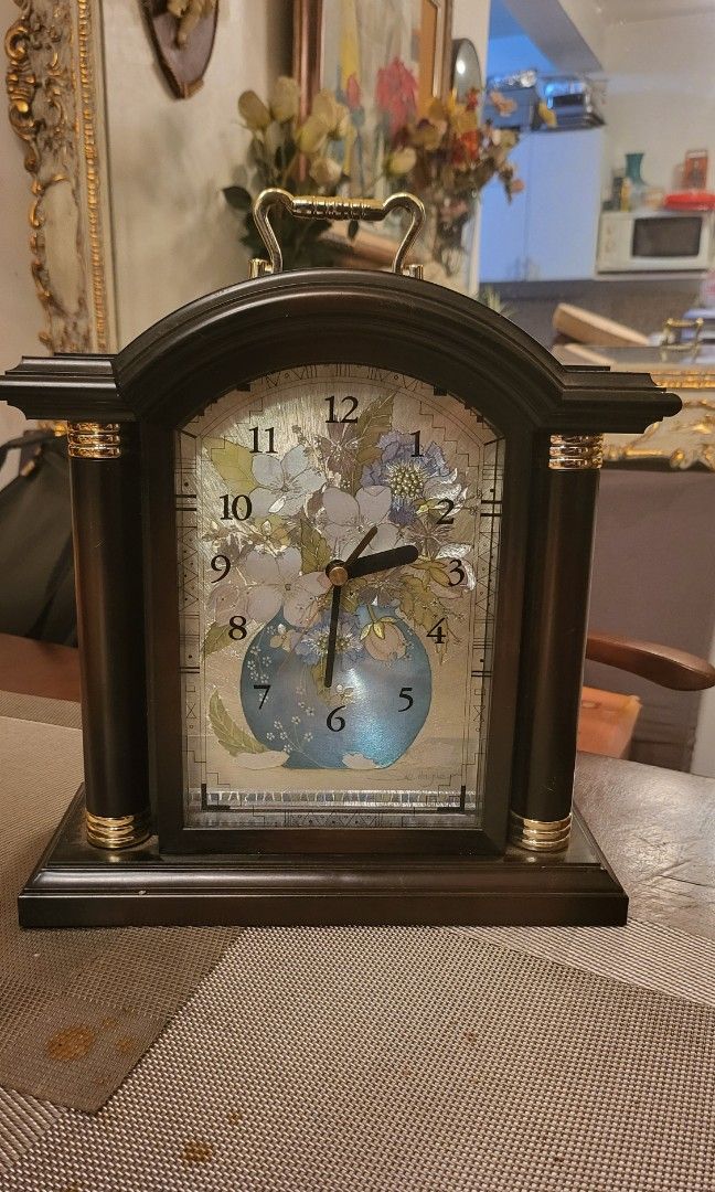 Vintage secret key holder table clock plastic, Furniture & Home Living ...