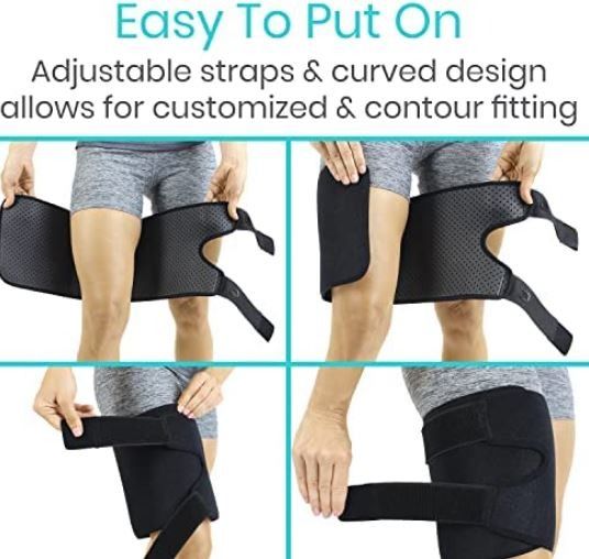 Vive Thigh Brace - Hamstring Quad Wrap, Health & Nutrition, Braces ...