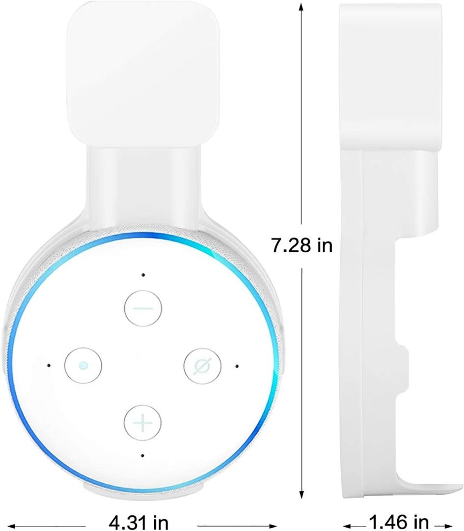 Wall Mount for Echo Dot 3rd Gen, Amazon Alexa Plug-In Mount, Compact ...