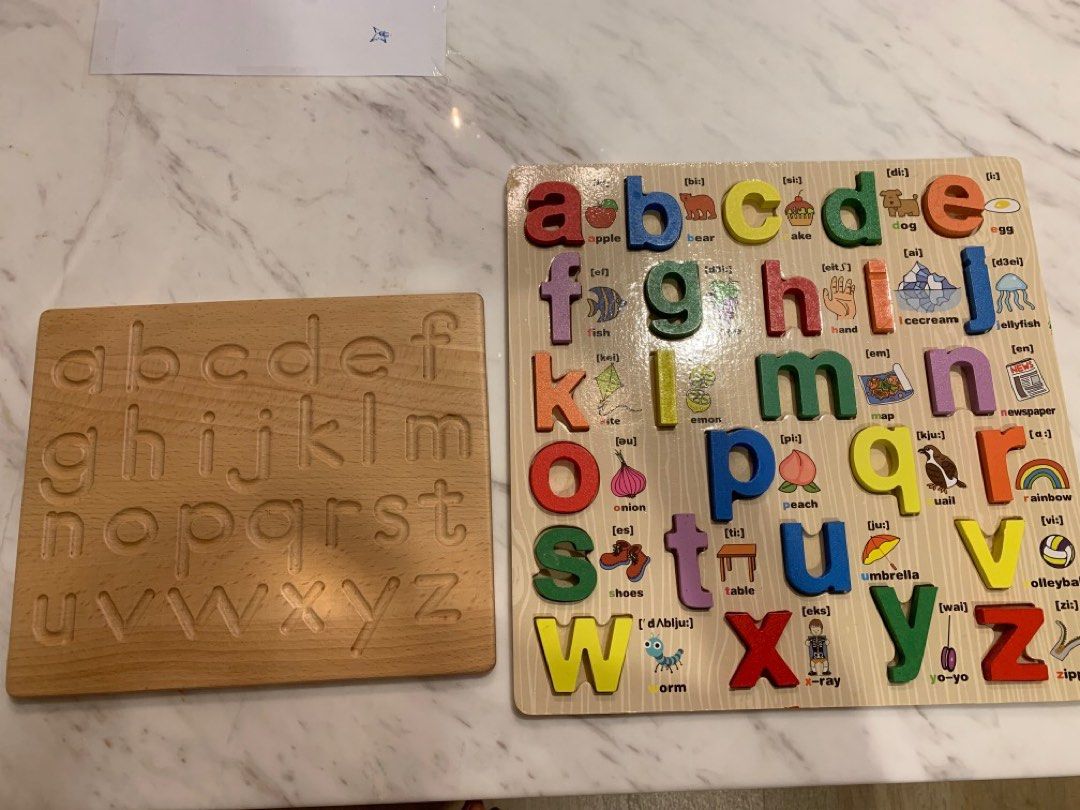 Wooden alphabet boards, Everything Else on Carousell