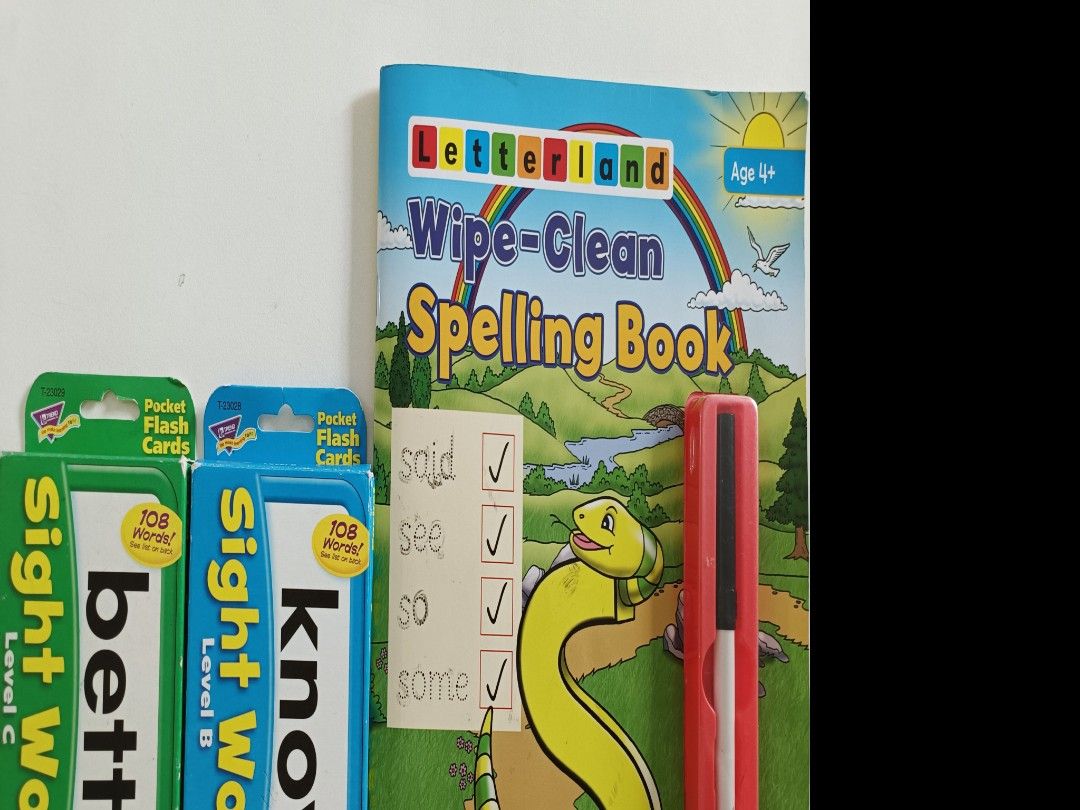 Word Cards & Letterland wipe clean spelling book, Hobbies & Toys, Books ...