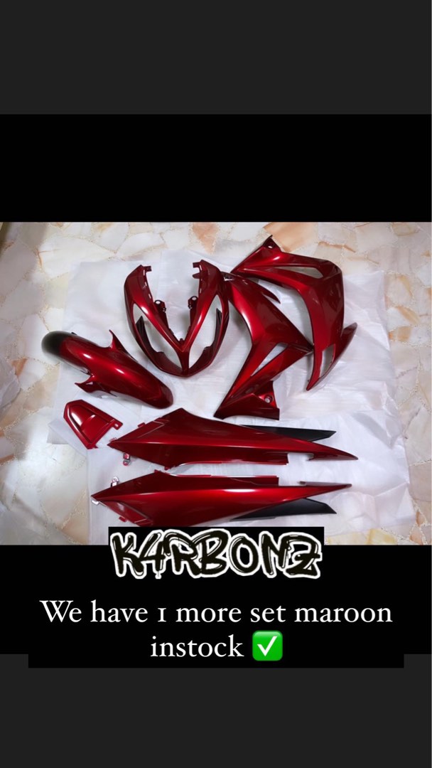 X1R Maroon Coverset, Motorcycles, Motorcycle Accessories on Carousell
