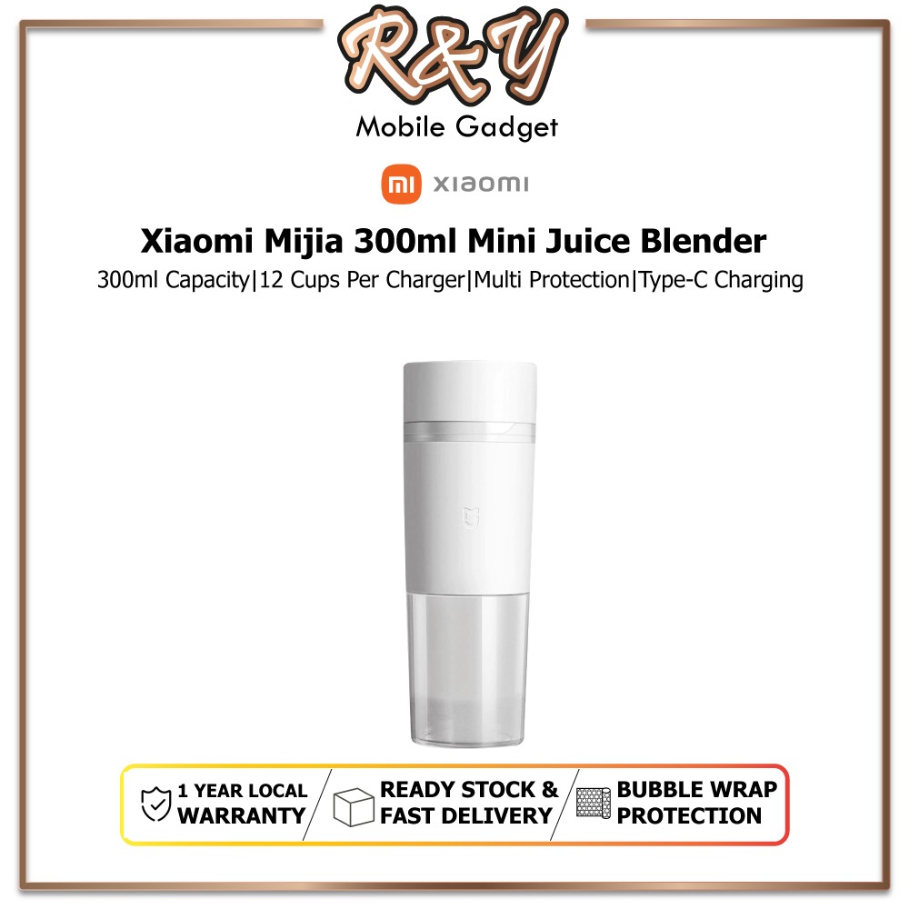 XIAOMI MIJIA 300ML Rechargeable Portable Juicer Cup - MJZZB01PL Fruit ...