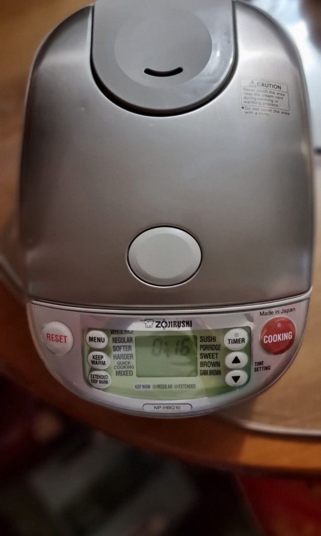 ZOJIRUSHI NP-HBQ10 IH Rice Cooker, 1.0 L Stainless Steel Silver, TV & Home Appliances, Kitchen ...
