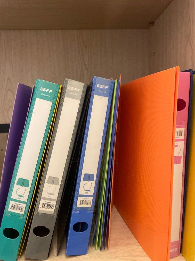 12 clamp files rainbow assortment, Hobbies & Toys, Stationery & Craft ...