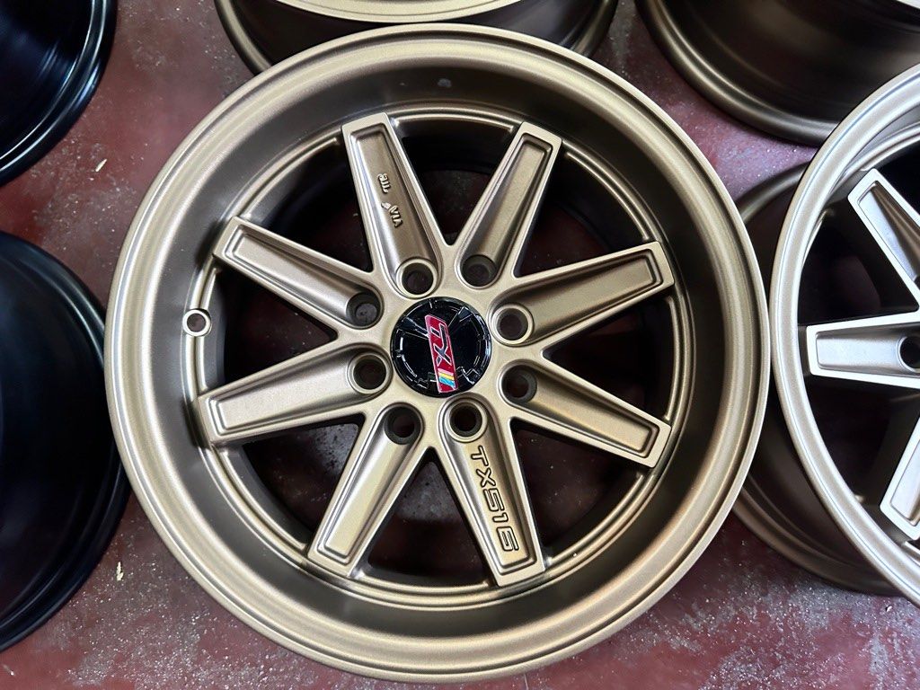 13” Monsterims TX-516 Bronze Mags 4Holes pcd 100-114 Bnew, Car Parts ...