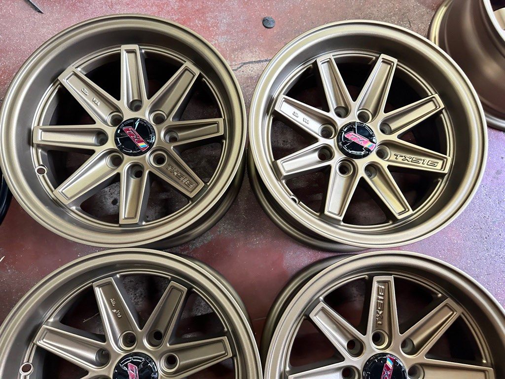 13” Monsterims TX-516 Bronze Mags 4Holes pcd 100-114 Bnew, Car Parts ...