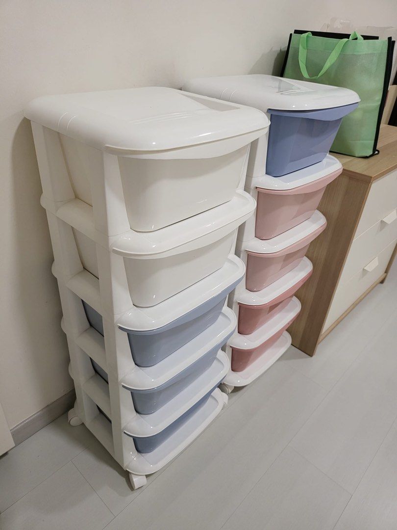 2sets Plastic Storage Cabinets, Furniture & Home Living, Furniture ...