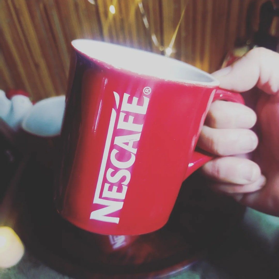 4 Nescafe Red Coffee Cups, Furniture & Home Living, Kitchenware ...