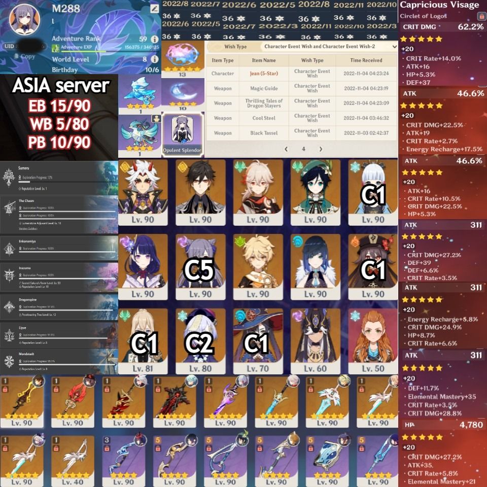 Genshin Impact AR55+ endgame account >, Video Gaming, Gaming ...