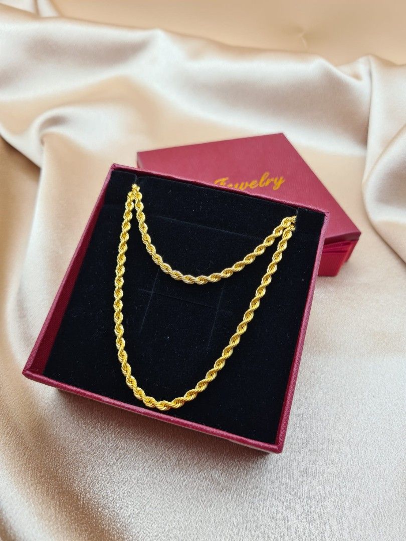 [Installment] 916 Gold Rope Chain, Women's Fashion, Jewelry ...