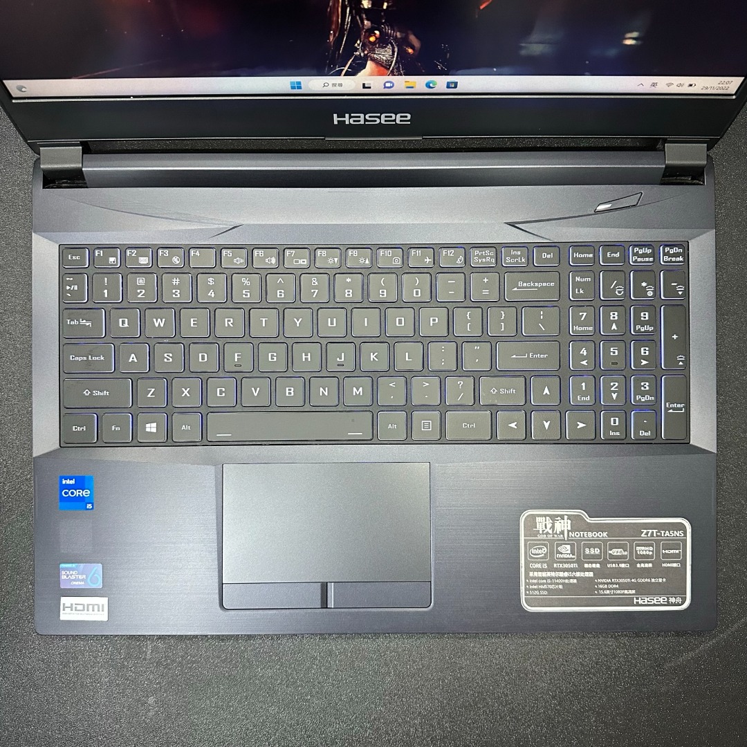 抵玩電競機👍🏼 神舟 HASEE 戰神 Z7 ( i5 11代 / 16GB RAM / 512GB SSD / 15.6吋 )【獨顯 NVIDIA RTX 3050｜144Hz 刷新率】#電 ...