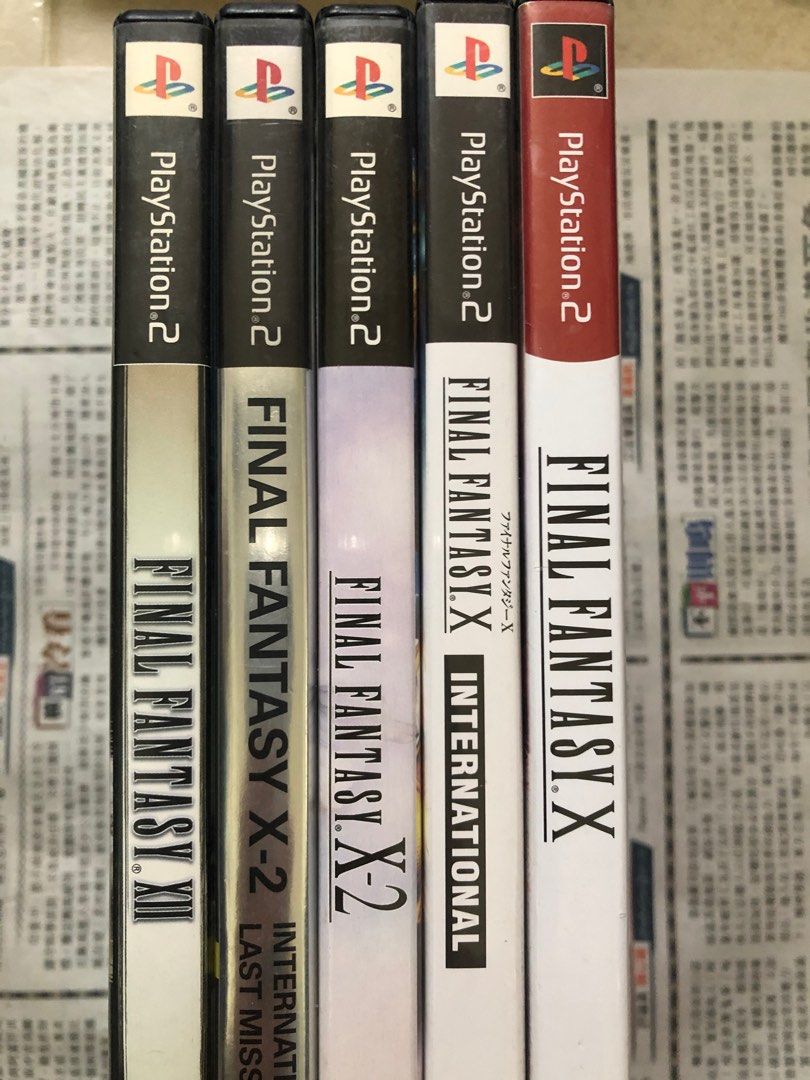 清屋 PS2 Final fantasy x x-2 XII international final mission 太空戰士 最終幻想 10 10-2 12 英文版 共5隻, 電子遊戲 ...