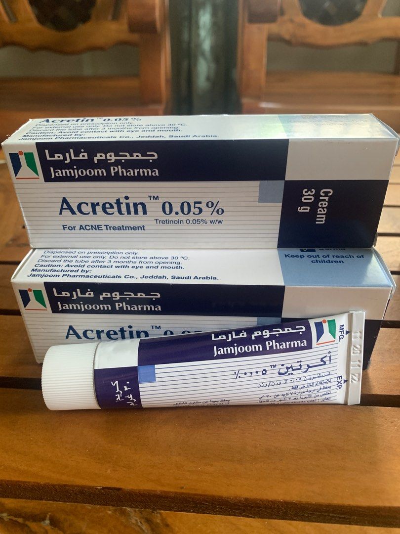 ACRETIN Tretinoin 0.05% 30grams, Beauty & Personal Care, Face, Face ...