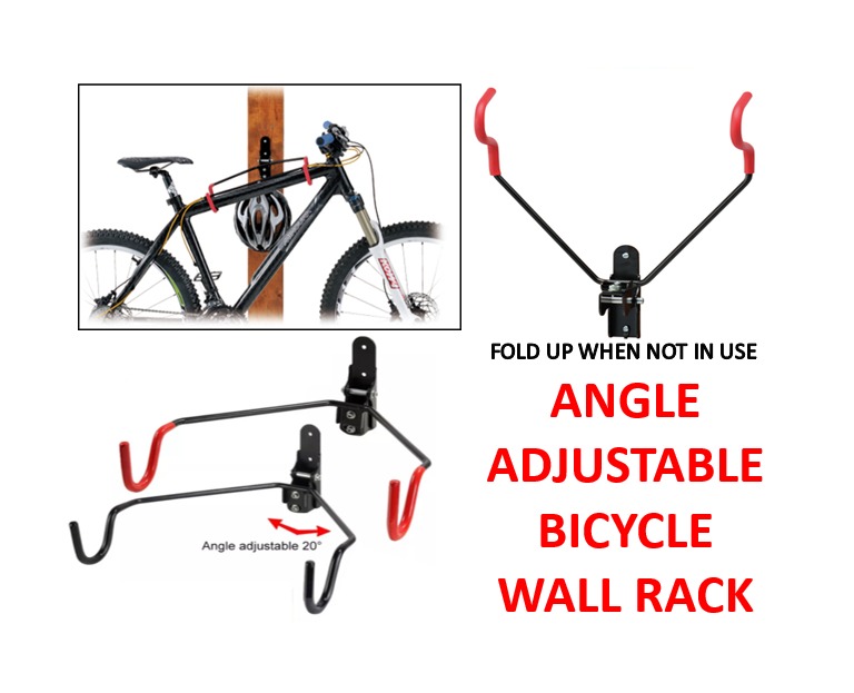 Adjustable Angle Bicycle Wall Rack Mount, Sports Equipment, Bicycles ...