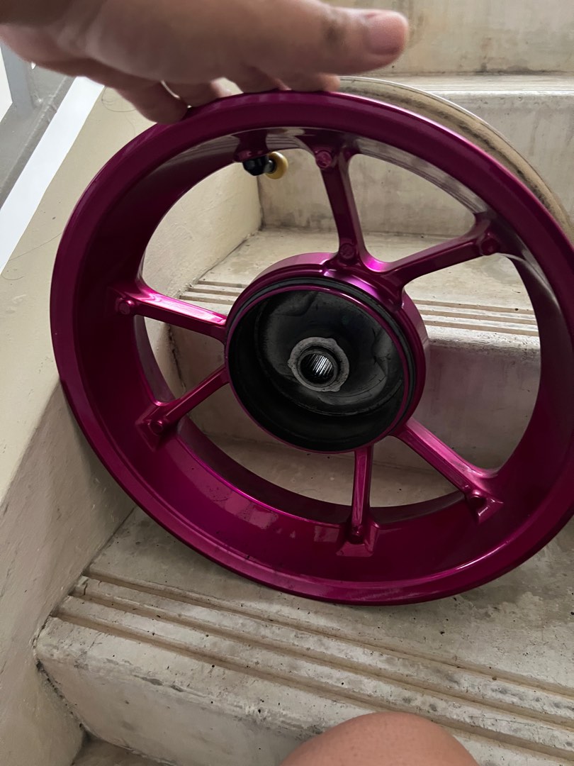 Aerox Magenta Purple Rims, Motorcycles, Motorcycle Accessories on Carousell