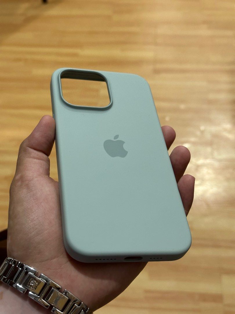 Apple Silicone Case Magsafe For Iphone 14 Pro Max In Succulent Mobile