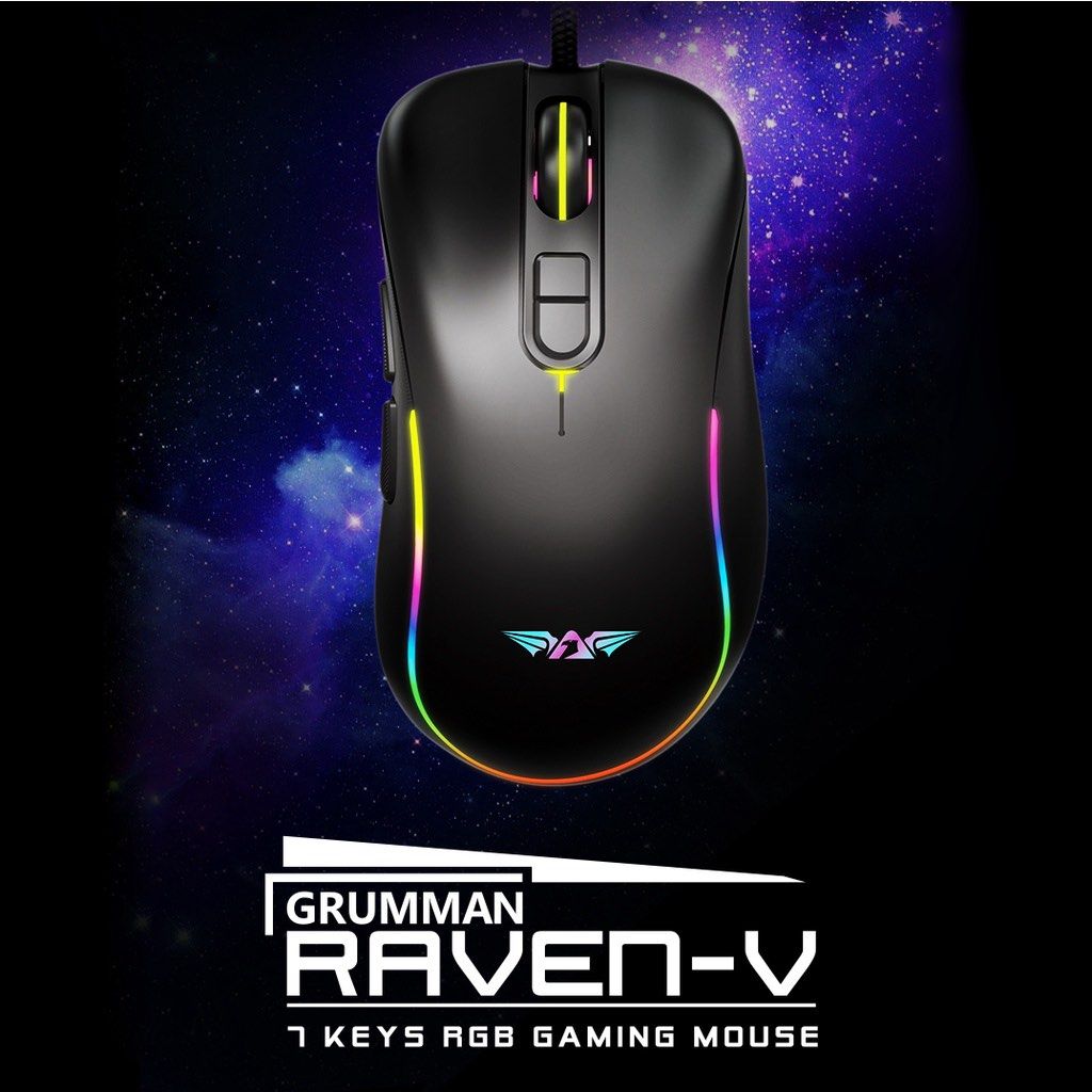 Armaggeddon Grumman Raven-V RGB Wired Gaming Mouse + Mousemat ...
