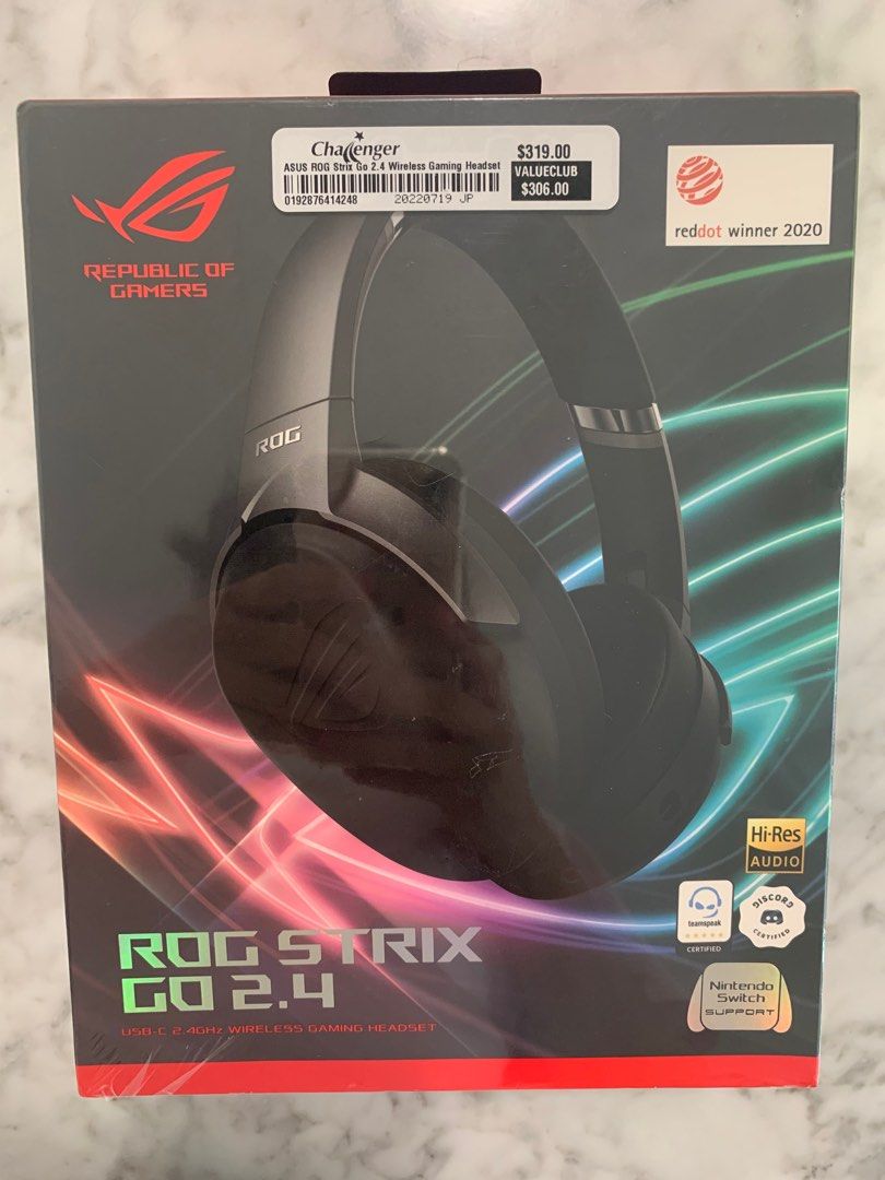 Asus ROG Strix Go 2.4 Low Latency Wireless Gaming Headset, Audio ...