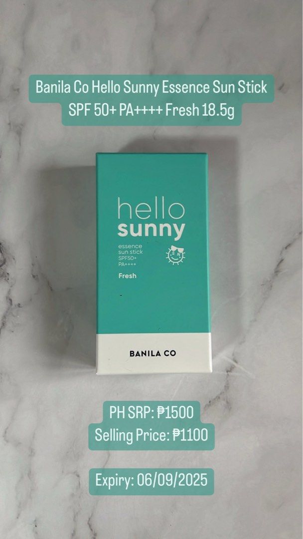 Authentic Banila Co Hello Sunny Essence Sun Stick Fresh - Straight from ...