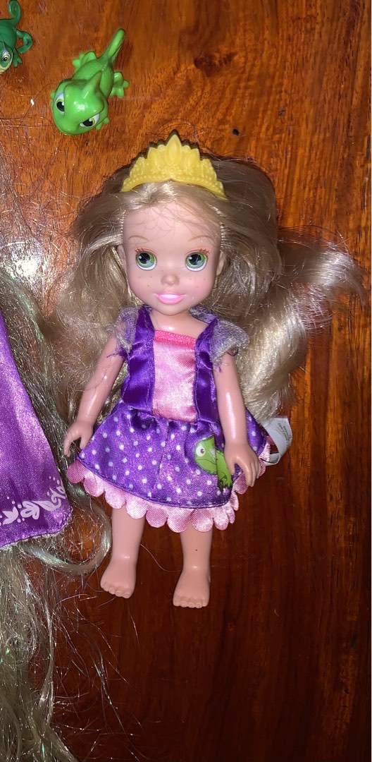 Baby Rapunzel with Pascal (nego), Hobbies & Toys, Toys & Games on Carousell