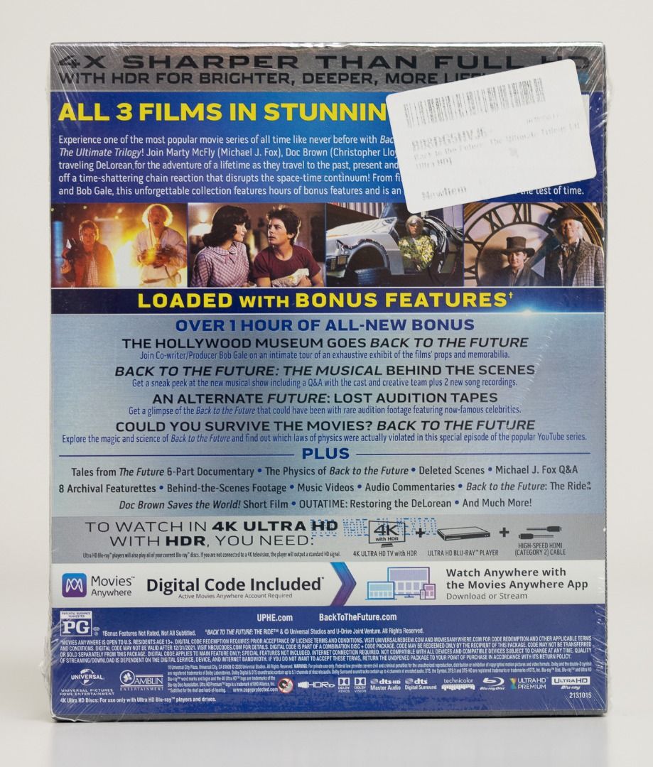 Back to the Future: The Ultimate Trilogy 4K Blu-ray, Hobbies & Toys ...