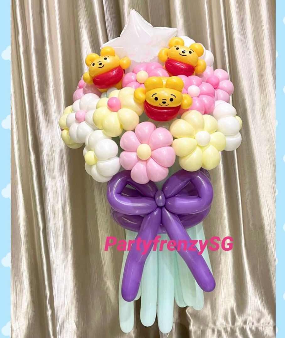 Balloon Cartoon Character Flower Bouquet | Balloon Bouquet | Princess ...
