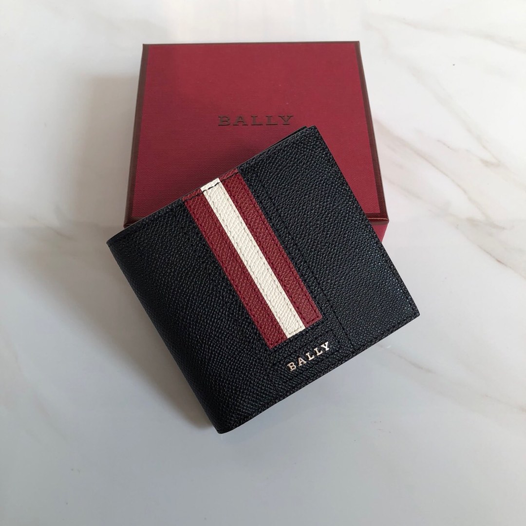BALLY TRASAI BIFOLD WALLET BLACK, Barang Mewah, Tas & Dompet di Carousell