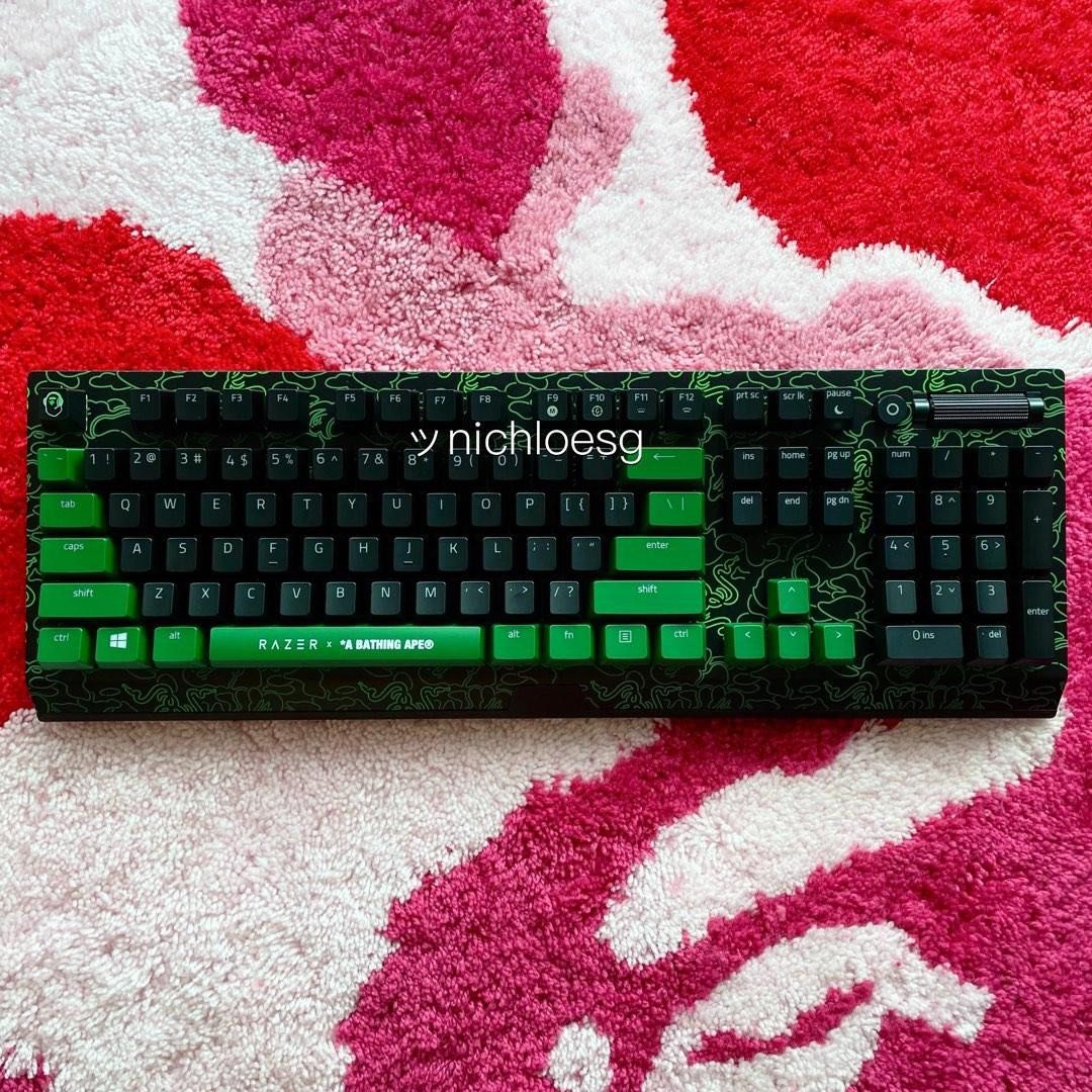 SALE ️BAPE X RAZER NEON CAMO BLACKWIDOW V3, Computers & Tech, Parts ...