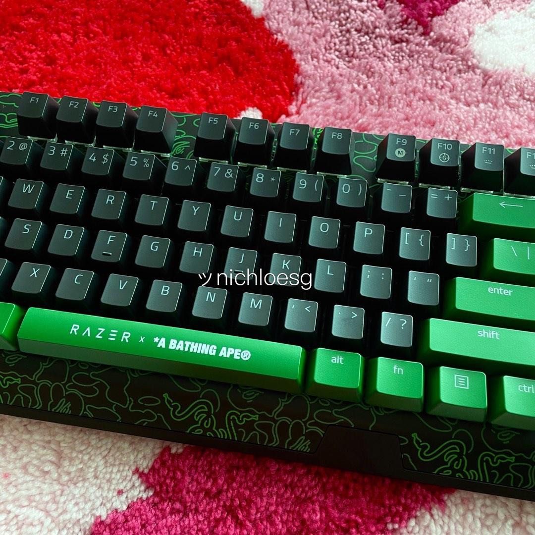 SALE ️BAPE X RAZER NEON CAMO BLACKWIDOW V3, Computers & Tech, Parts ...