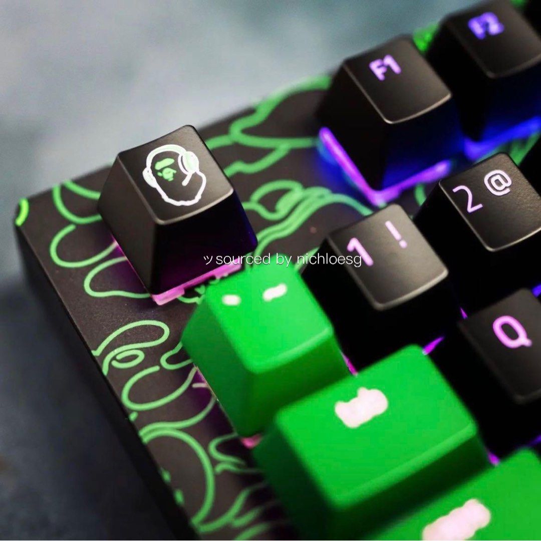 SALE ️BAPE X RAZER NEON CAMO BLACKWIDOW V3, Computers & Tech, Parts ...