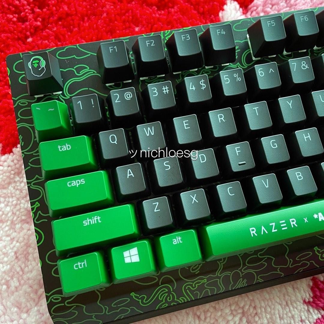 SALE ️BAPE X RAZER NEON CAMO BLACKWIDOW V3, Computers & Tech, Parts ...