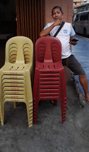 Beige&Red Bunny Monoblock Chairs - To Sta Mesa Manila, Furniture & Home ...